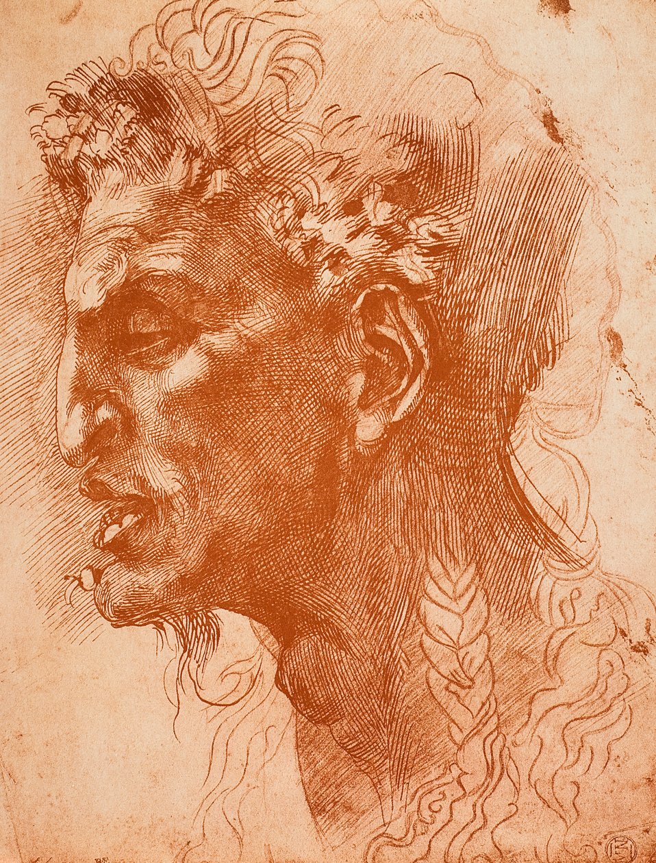 Satyr's Head by Michelangelo Buonarroti: Fine art print