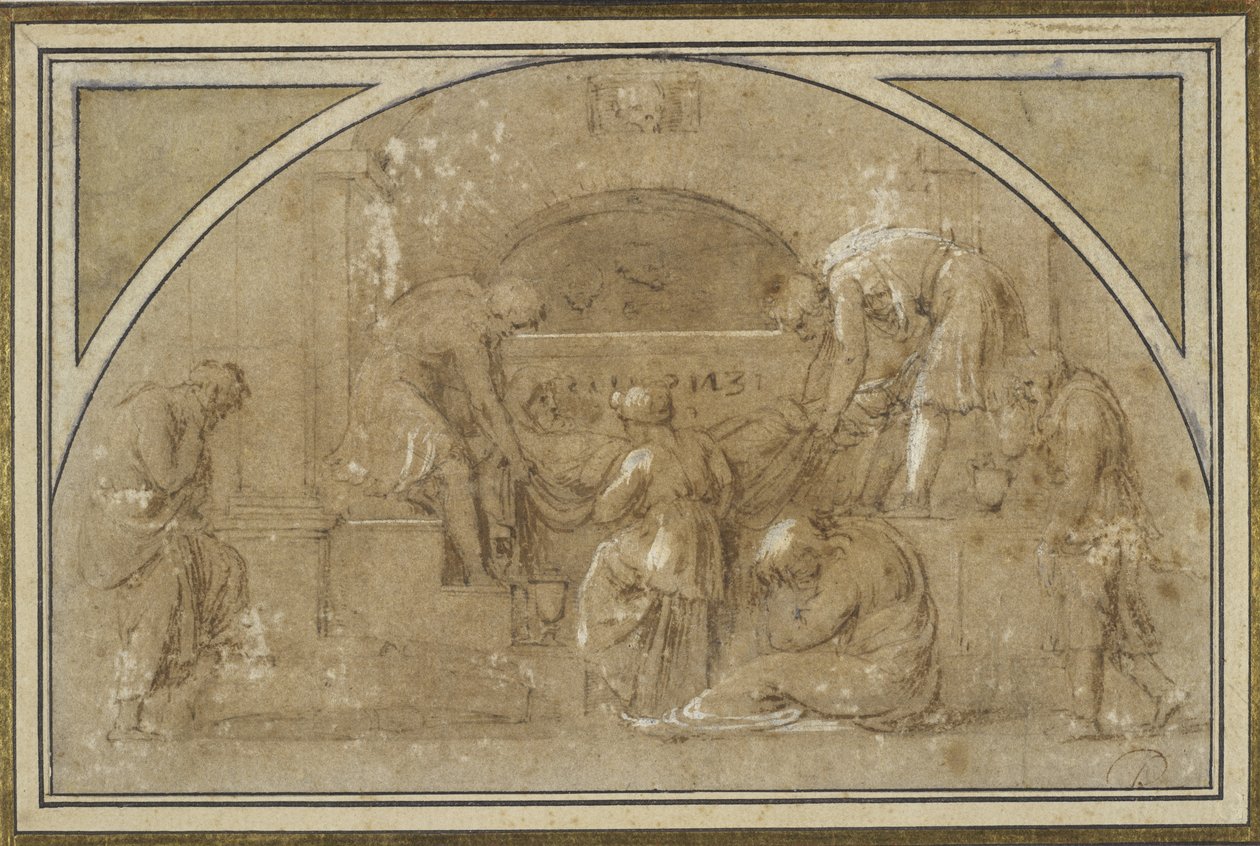Michelangelo The Entombment Michelangelo Beroemd Schilderij Wall