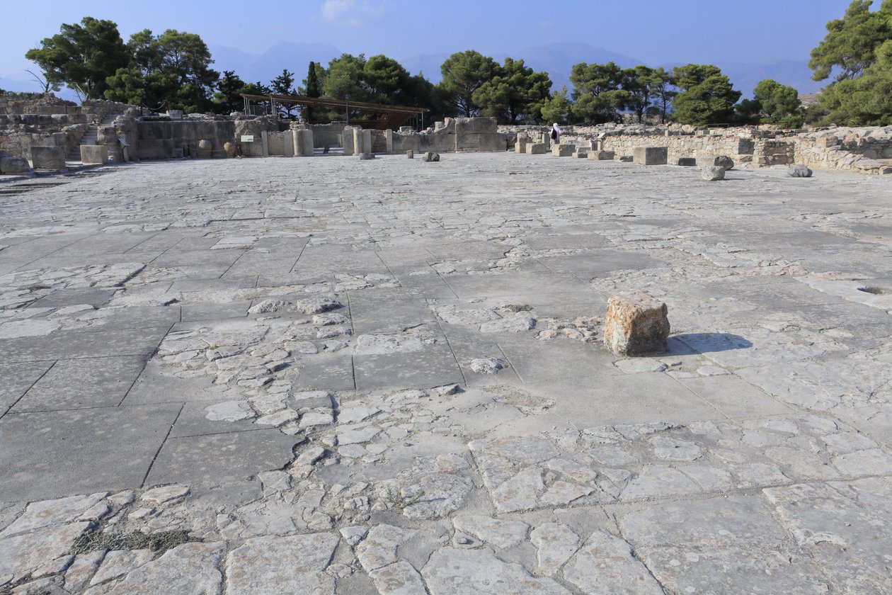 Minoan archeological site of Phaistos. The central court