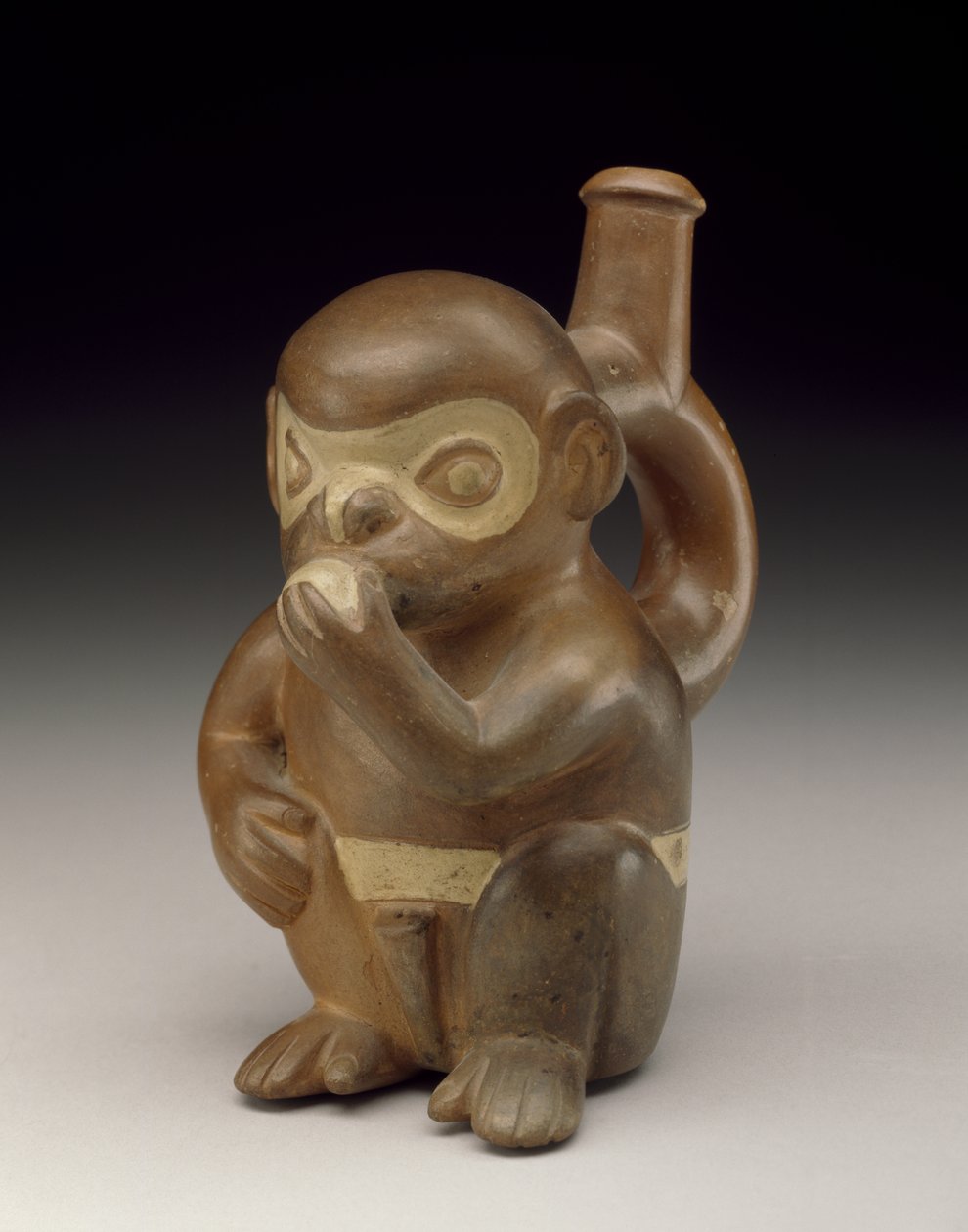 Monkey Vessel, 50-100 AD by Moche Moche: Fine art print