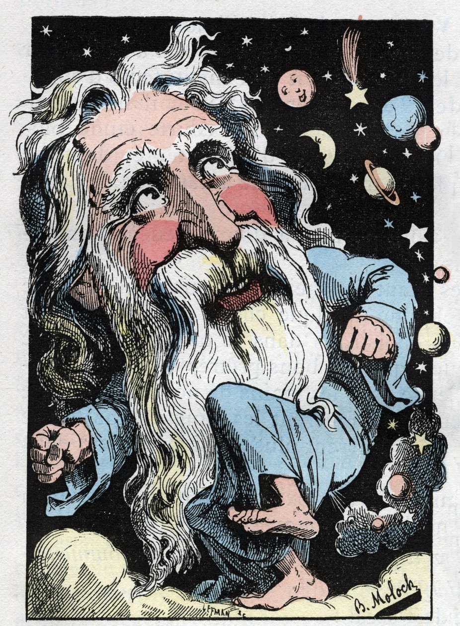 Allegory of God in 'The Trombinoscope' by Touchatout, cartoon by B ...