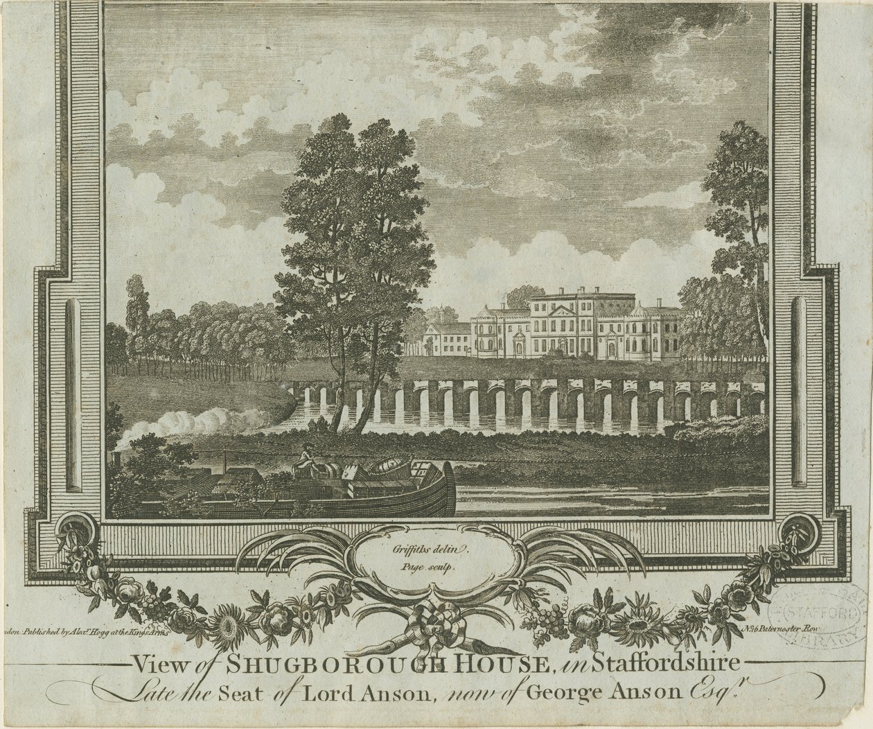 Shugborough Hall by Moses Griffiths: Buy fine art print