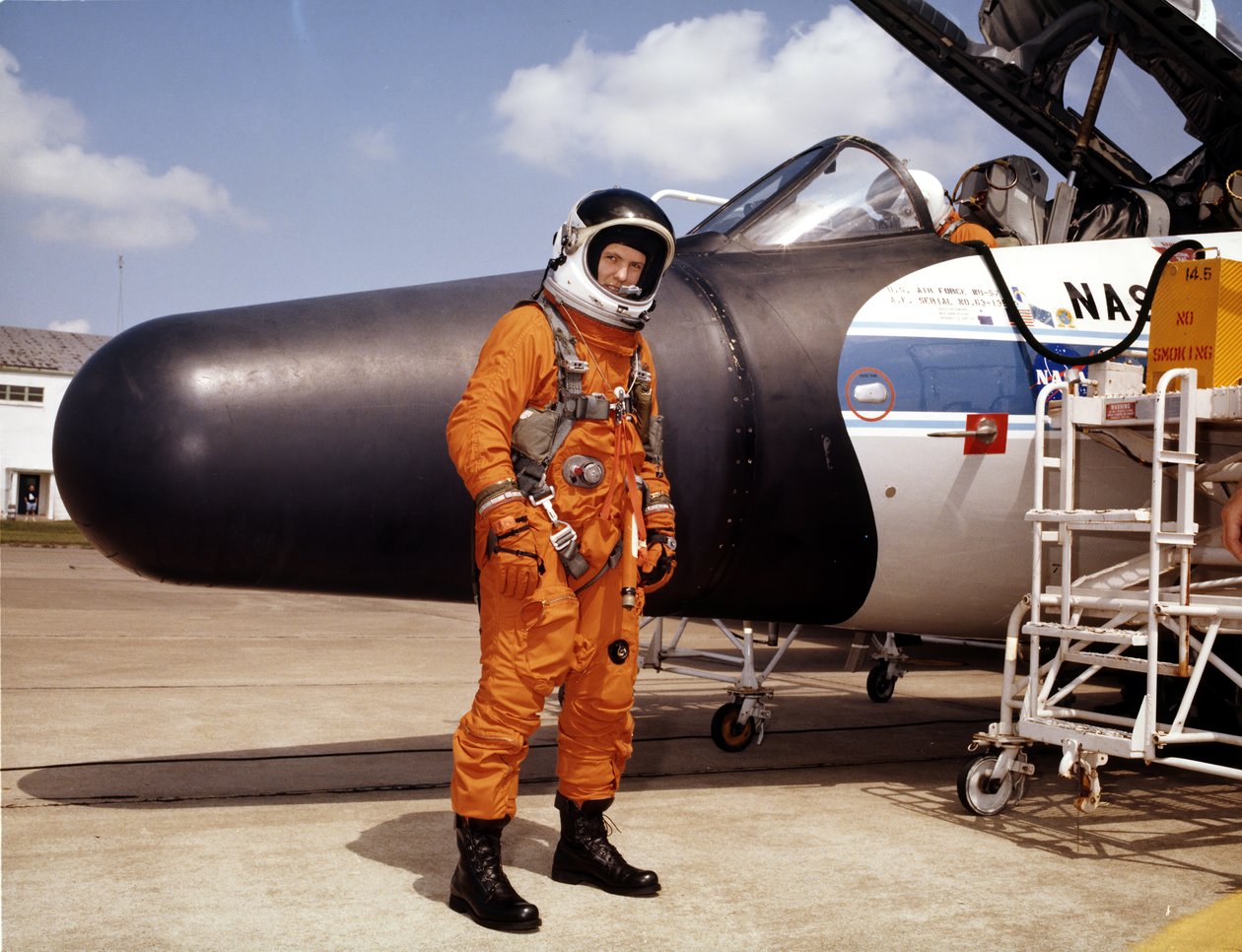 NASA Astronaut with Experimental Airplane by NASA Images