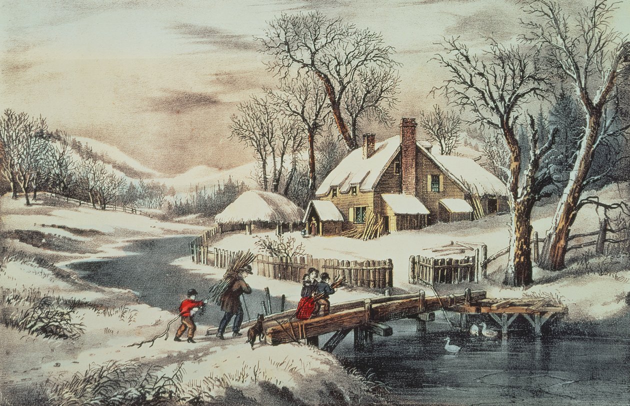 The Ingleside Winter, pub. by Currier & Ives