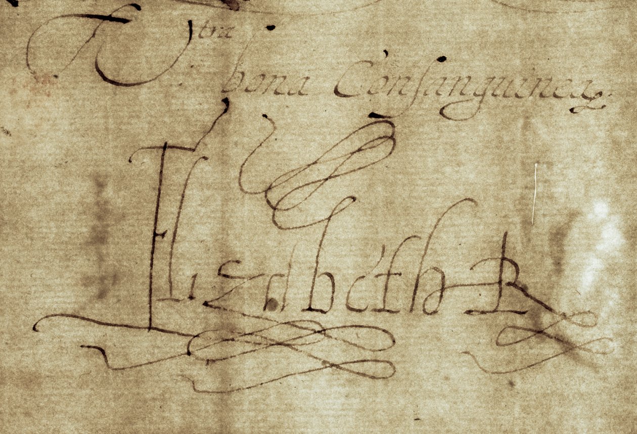 Signature of Queen Elizabeth I by Nathan Benn