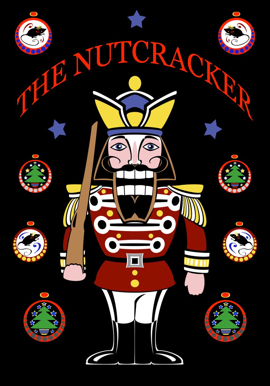 Nutcracker Poster for Tchaikovsky Ballet by Neale Osborne