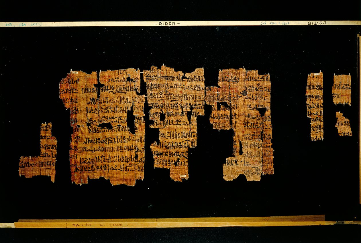 Fragments of the document containing the deeds of the Pharaoh Thutmose III