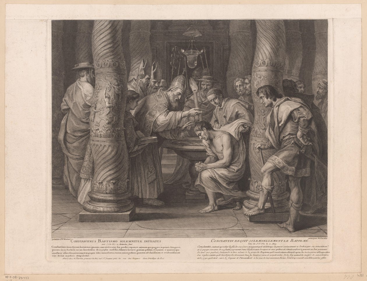 Baptism of Emperor Constantine by Pope Sylvester I (Constantine ...