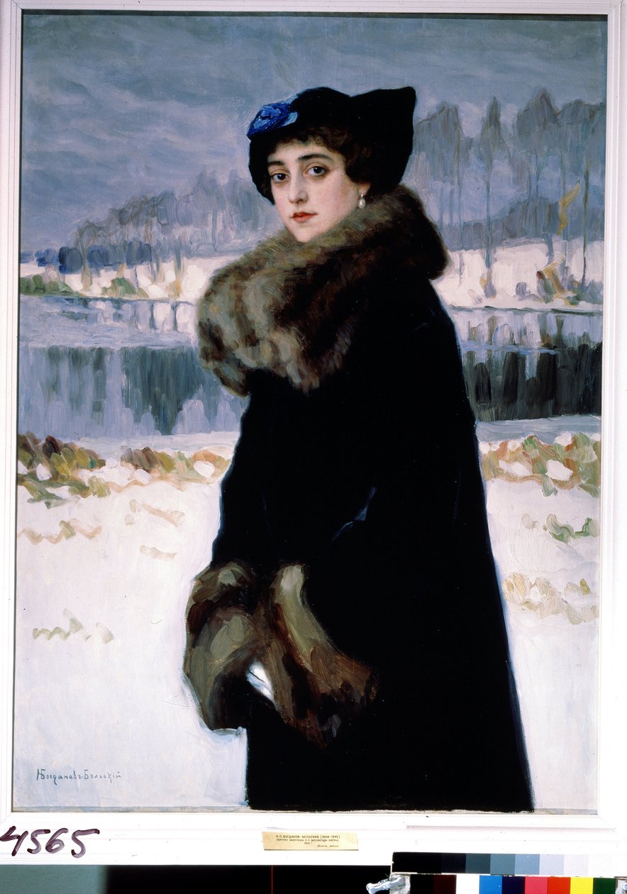 Portrait of the Ballet Dancer Lyudmila Mesaksudi Barash. Painting by ...