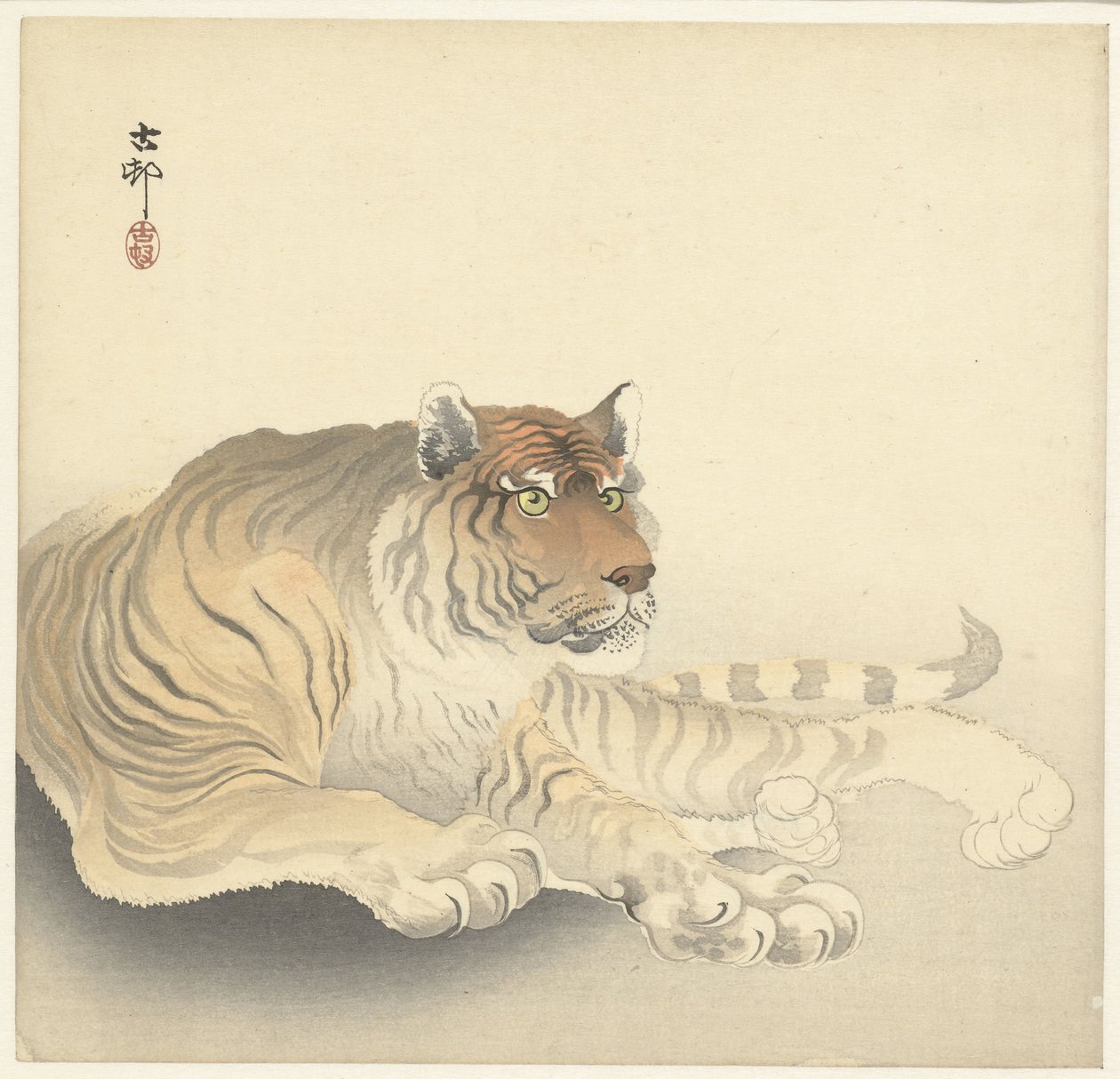 Tiger by Ohara Koson: Highest-quality art reproduction