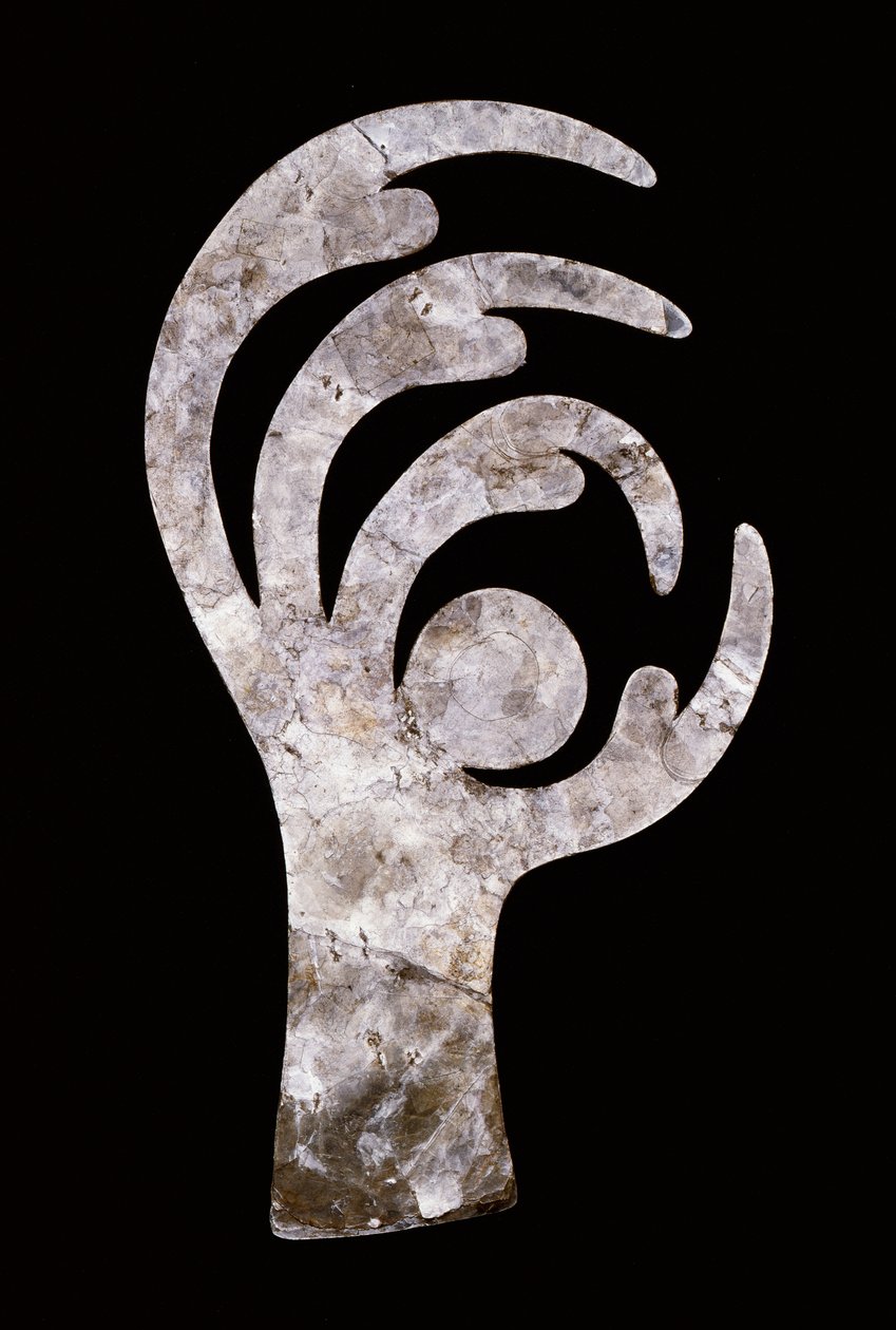 Bird claw cutout by Ohio Hopewell culture: Fine art print