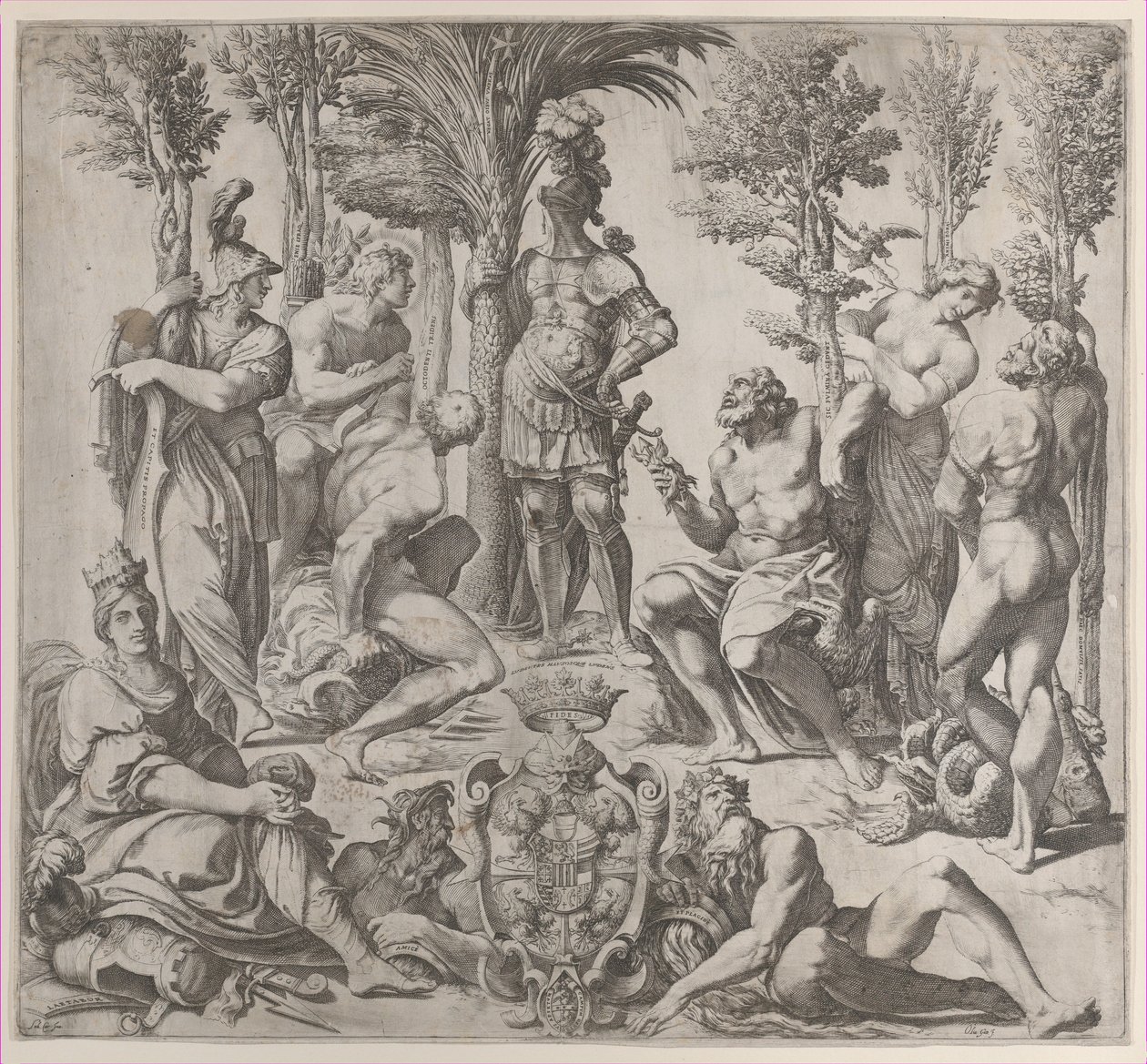 Allegorical Composition with Six Olympian Gods Gathered Around a Figure ...