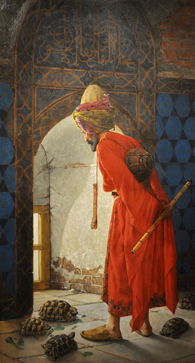 The Tortoise Trainer by Osman Hamdi Bey: Fine art print