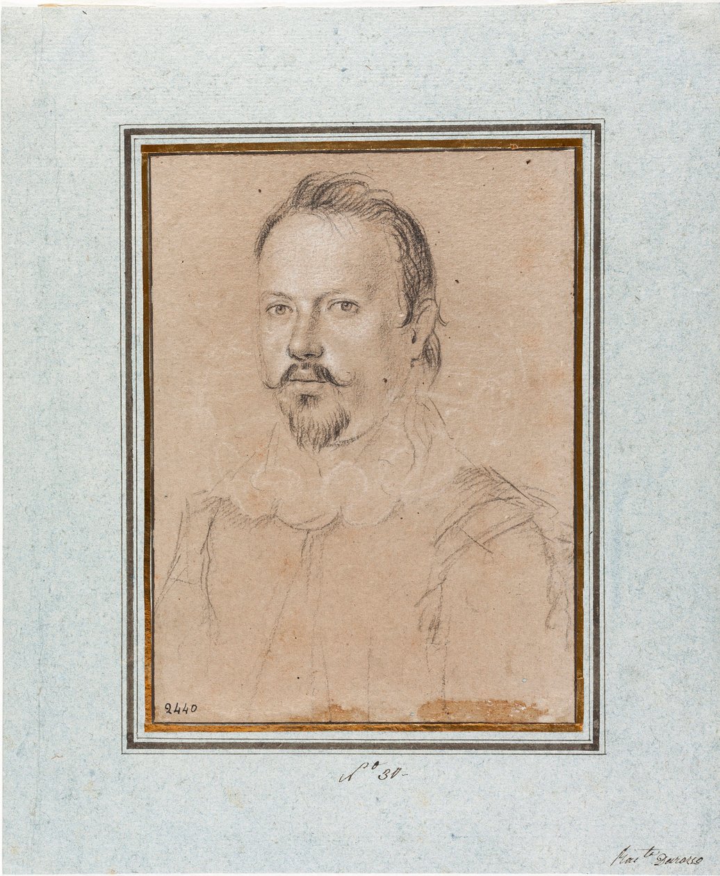 Portrait of Vincent I of Gonzague, Duke of Mantua (1562-1612) Drawing ...