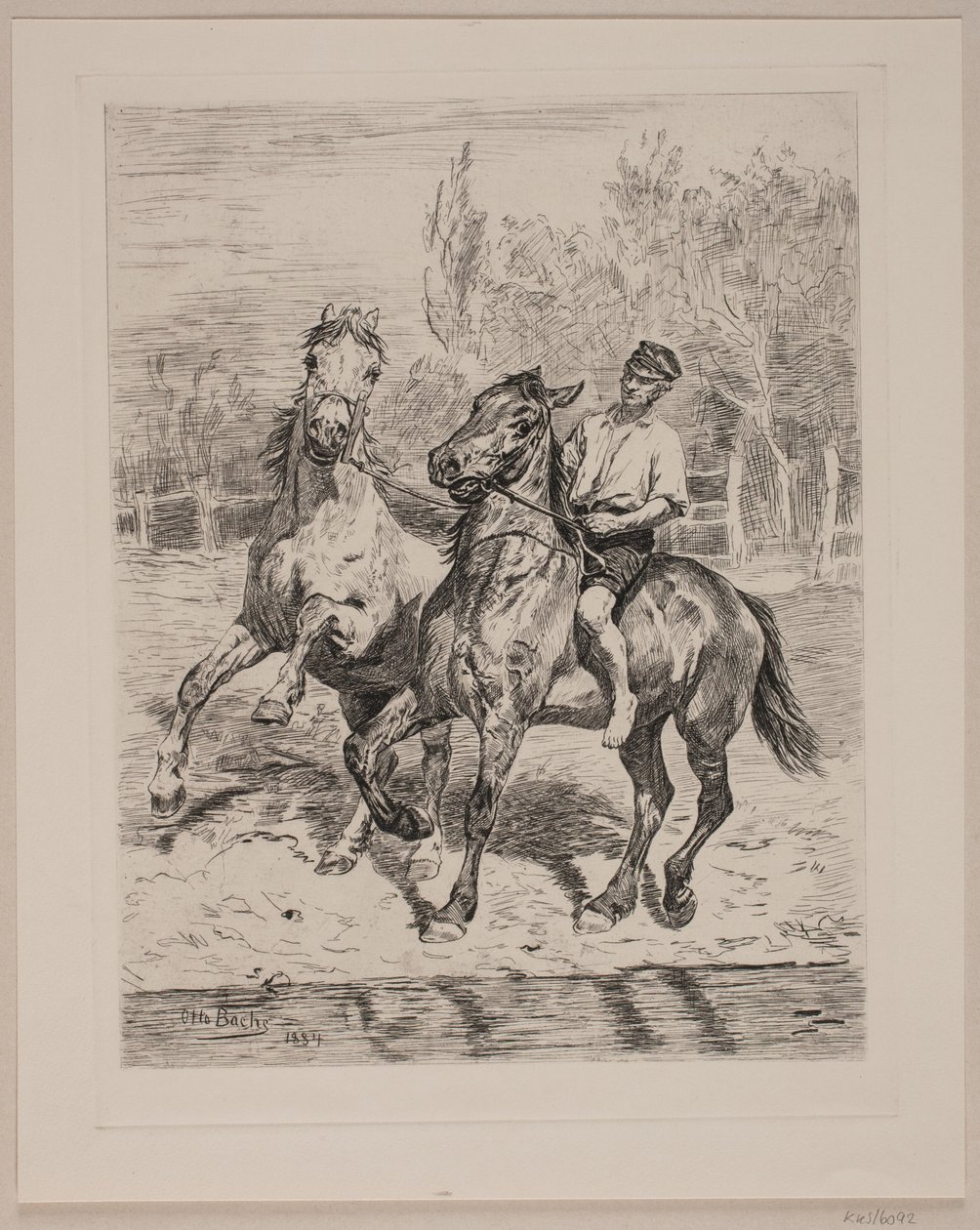 Watering the Horses by Otto Bache: Premium art reproduction