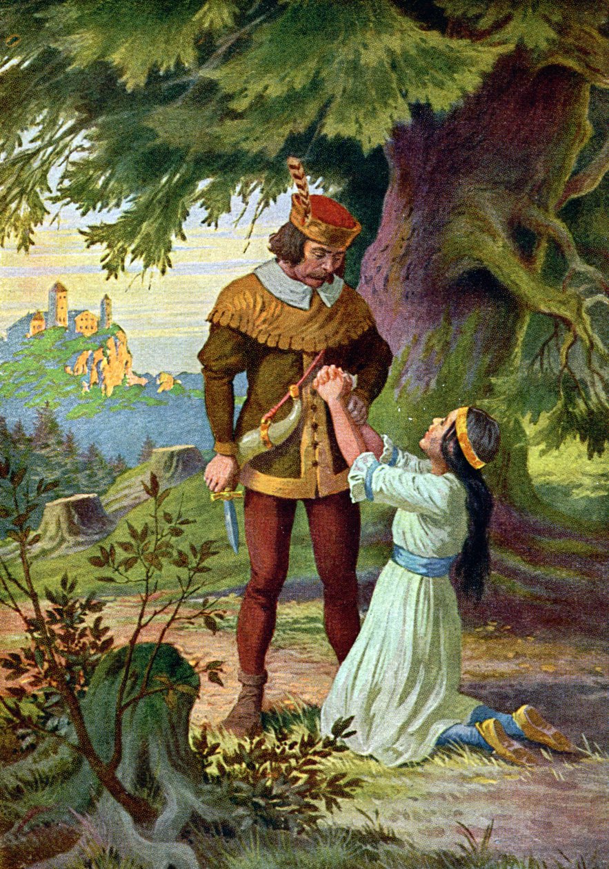 Snow White and the Hunter by Otto Kubel: Fine art print