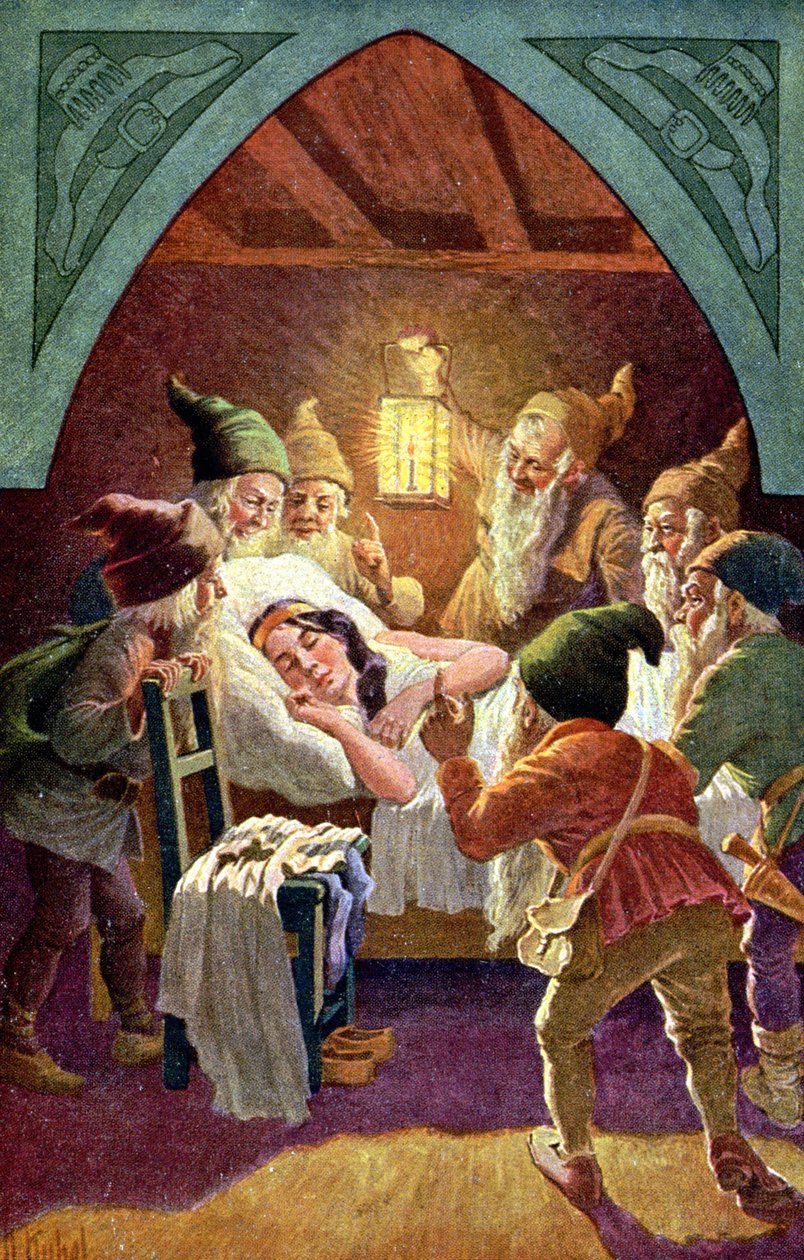 Snow White and the Seven Dwarfs, c.1900 by Otto Kubel
