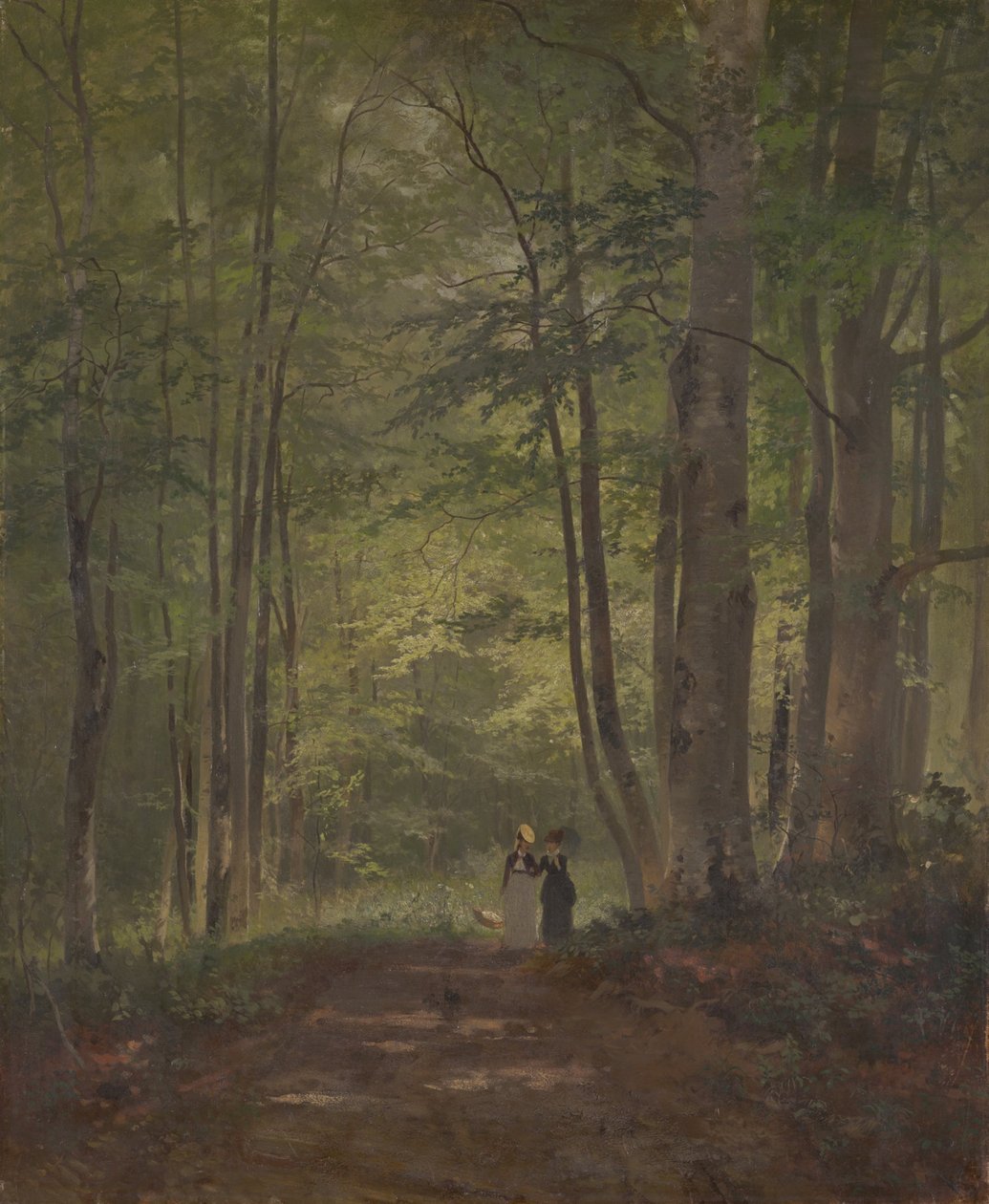 Forest Interior with Staffage by Otto Seitz