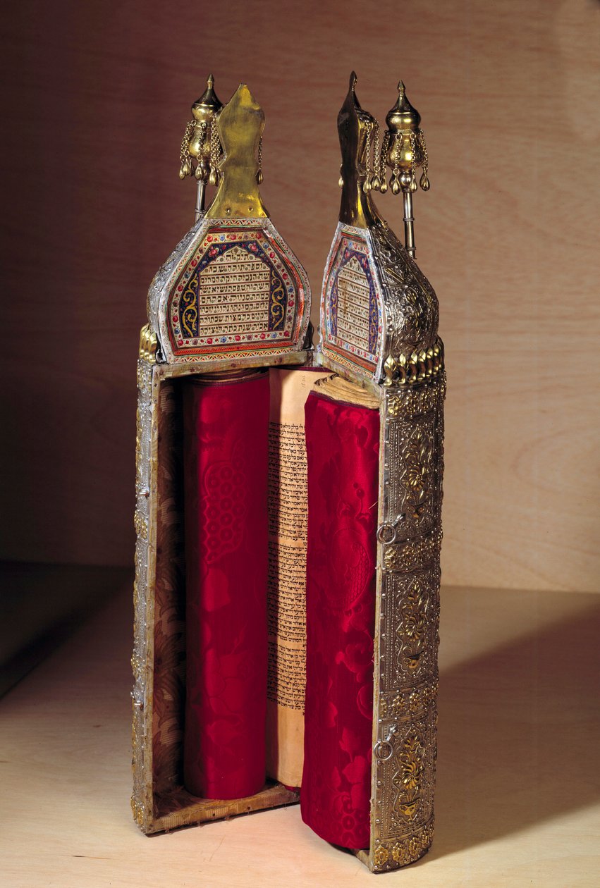Ottoman Art: Torah Scroll and Case by Ottoman School