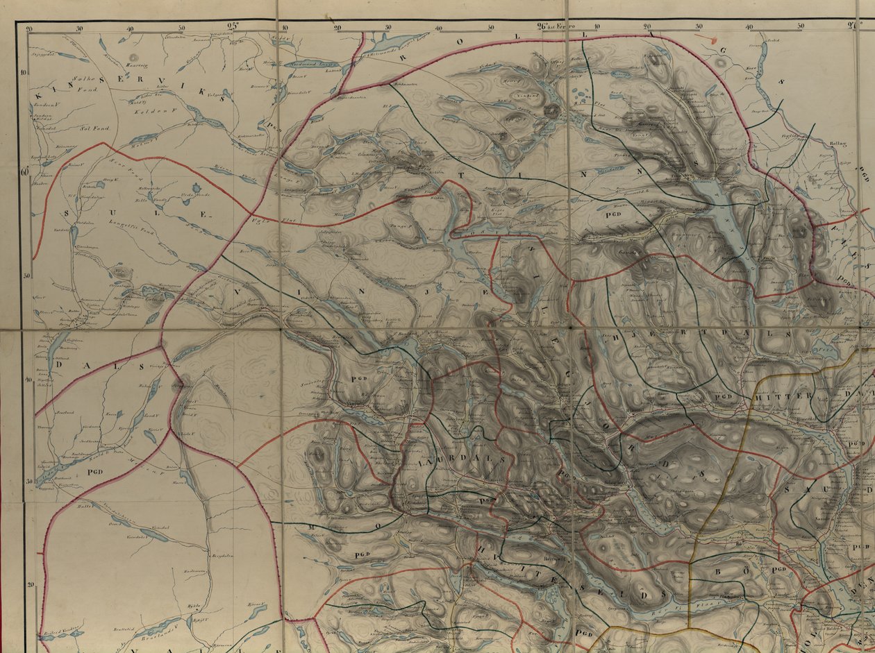 Map from the National Library's Map Collection. The Map Was Hand-Drawn ...