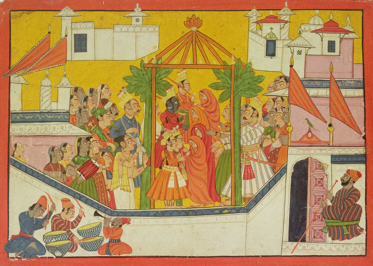 The Marriage of Rama and His Brothers from the Sangri Ramayana, Kulu ...