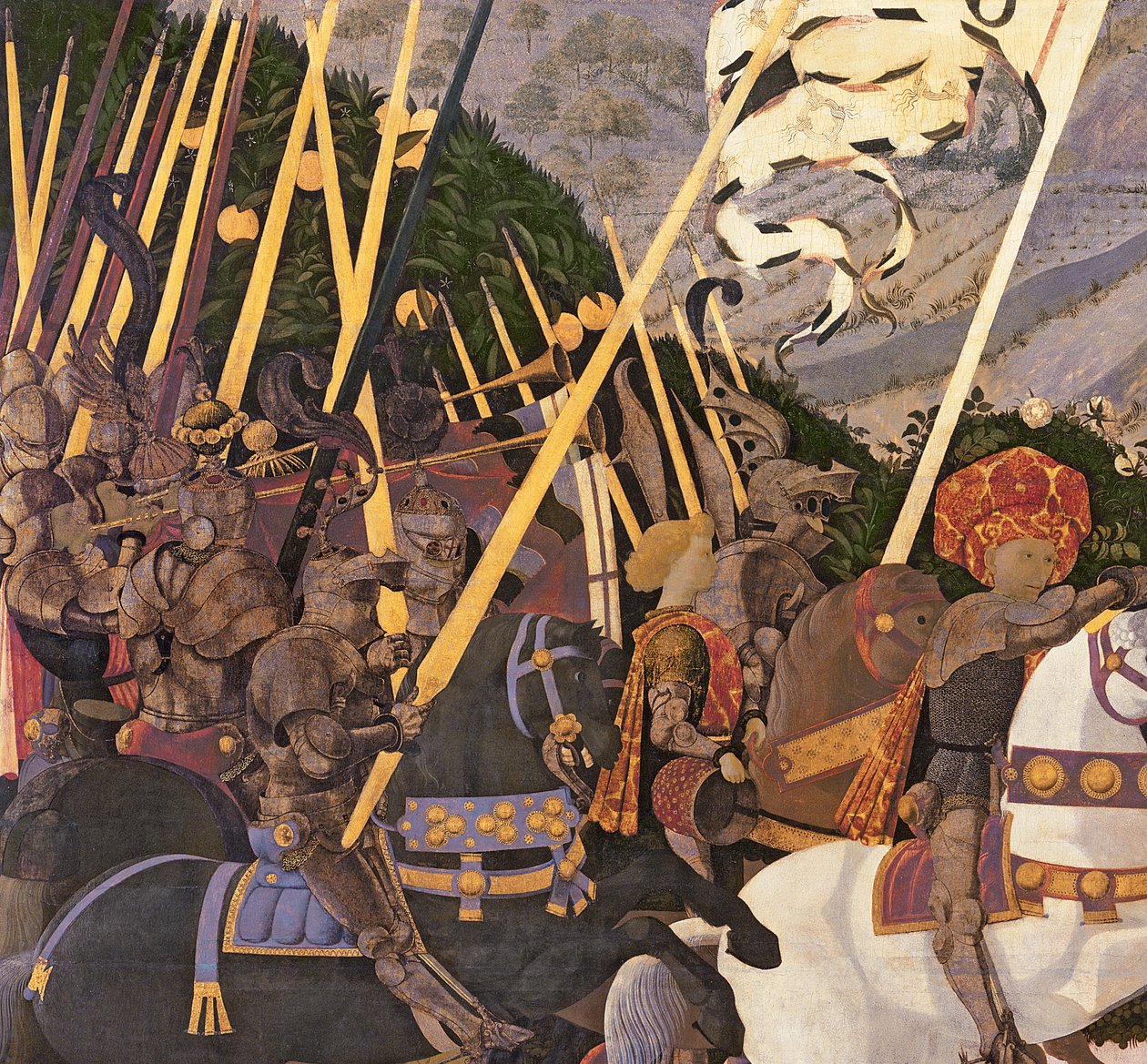 The Battle of San Romano (detail) by Paolo Uccello