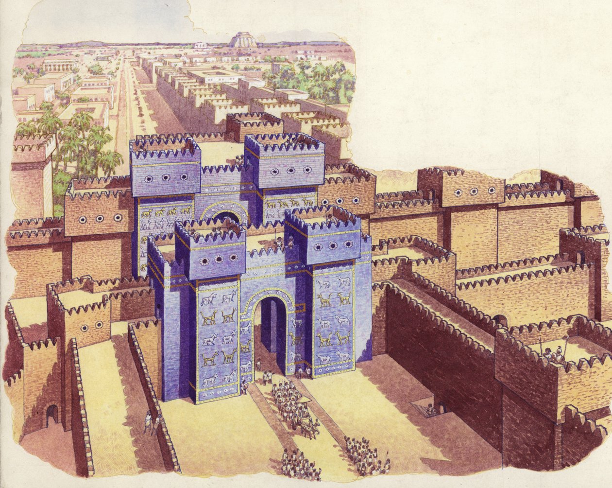 The Ishtar Gate of Babylon by Pat (1907 95) Nicolle