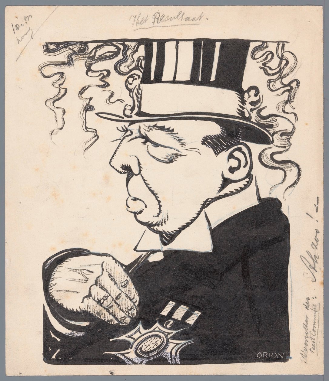 Politician with Top Hat and Medal on Chest The Result