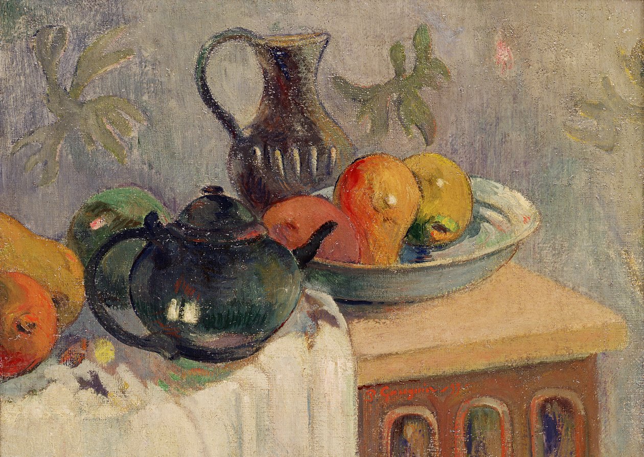 Teapot, Jug and Fruit by Paul Gauguin: Buy fine art prints