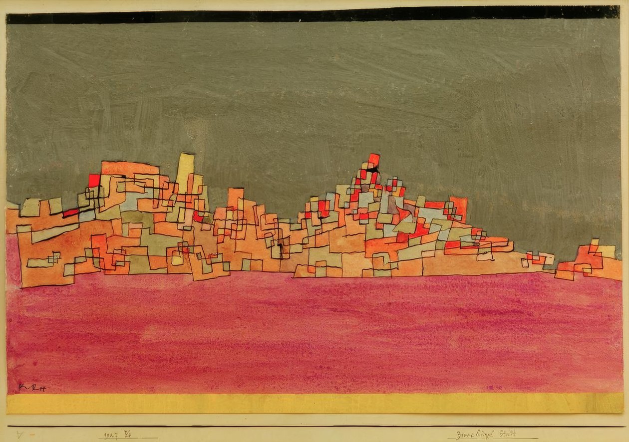 Two-Hill City by Paul Klee: Highest-quality art reproduction