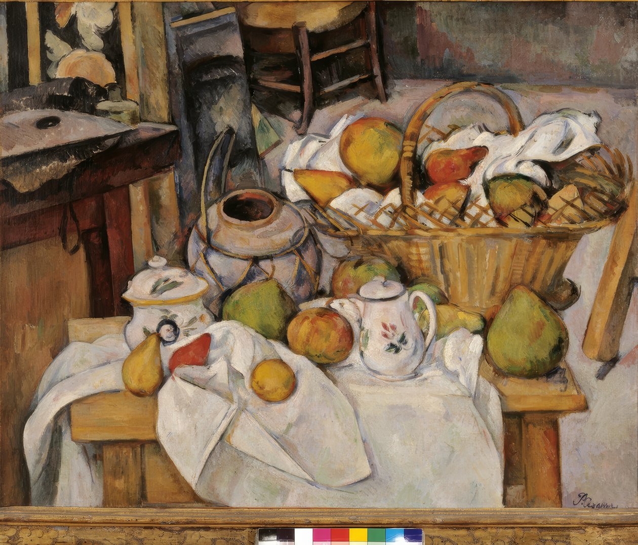Still Life with Basket or The Kitchen Table by Paul Cézanne