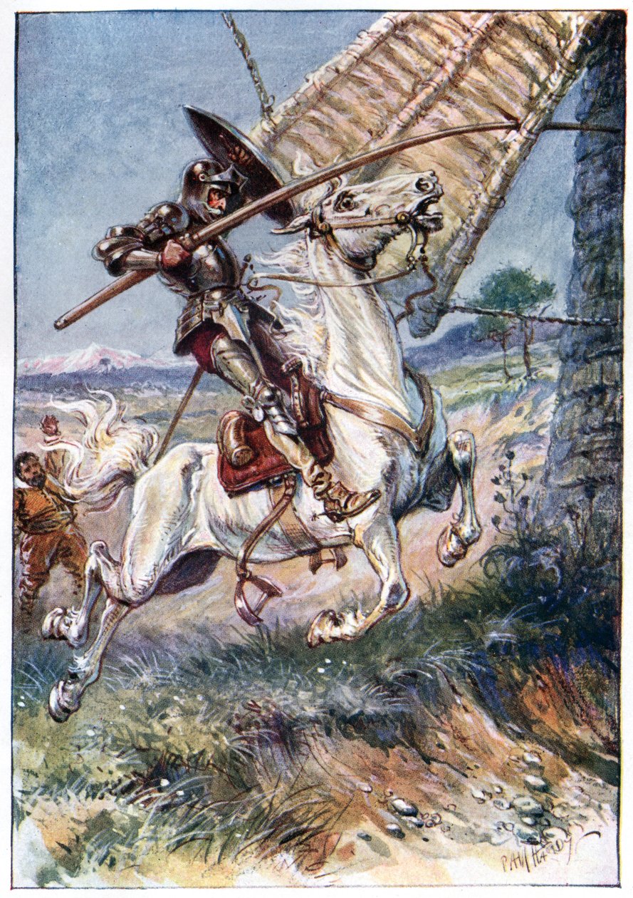 And running his lance into the sail (illustration from 'The Adventures ...