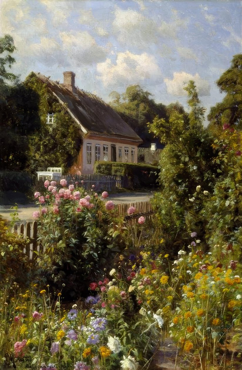 Blooming Front Garden by Peder Monsted: Buy fine art prints