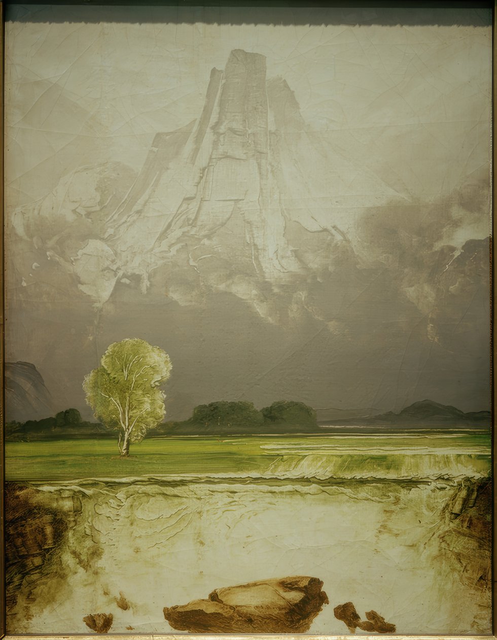 Mount Stetind with a Birch by Peder Balke: Fine art print