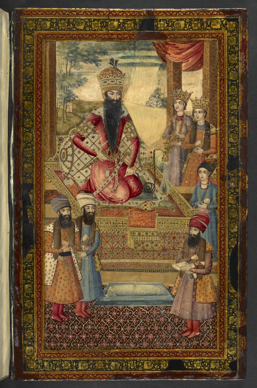 Portrait of Fath-Ali Shah Qajar, 'Dīvān-i Khāqān', by Fatḥ ʿAlī Shāh Qājār