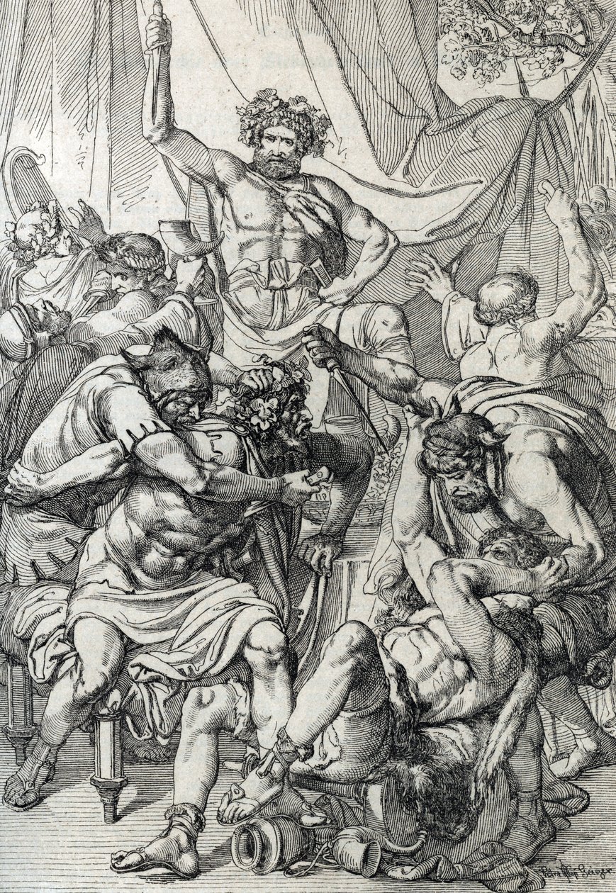 Heptarchy: Representation of Anglo-Saxon Leader Hengist Slaying His ...