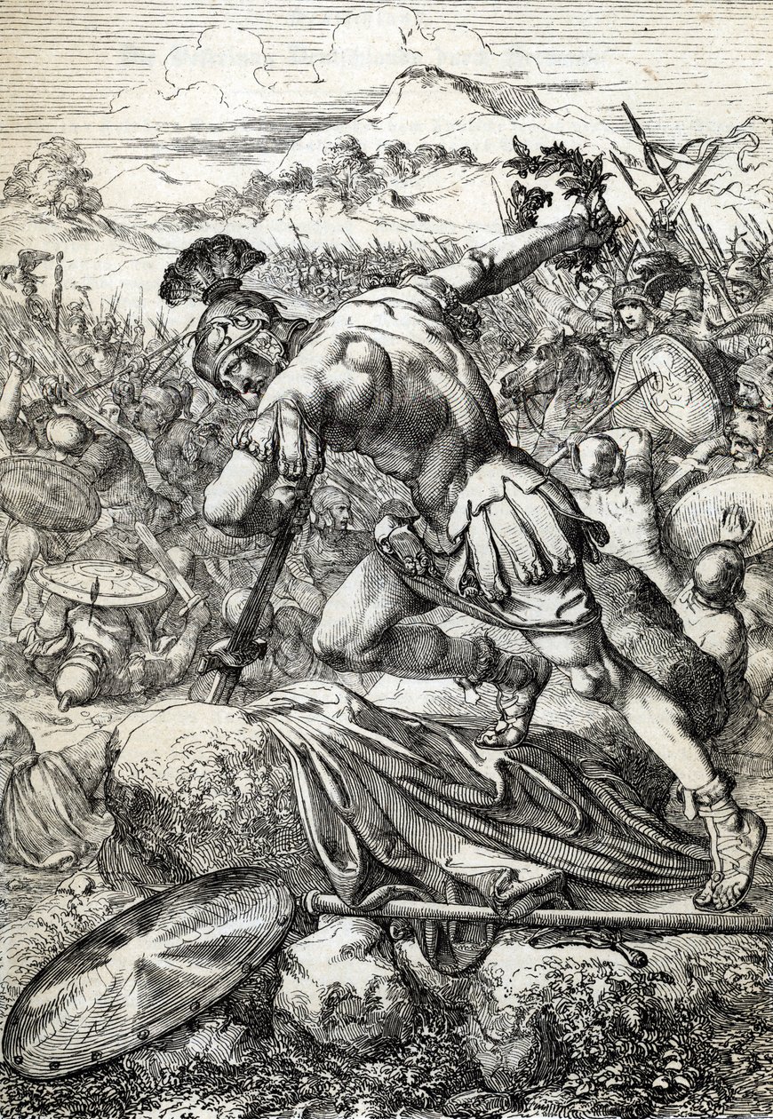 The Suicide of Roman General Varus at the Battle of Teutoburg