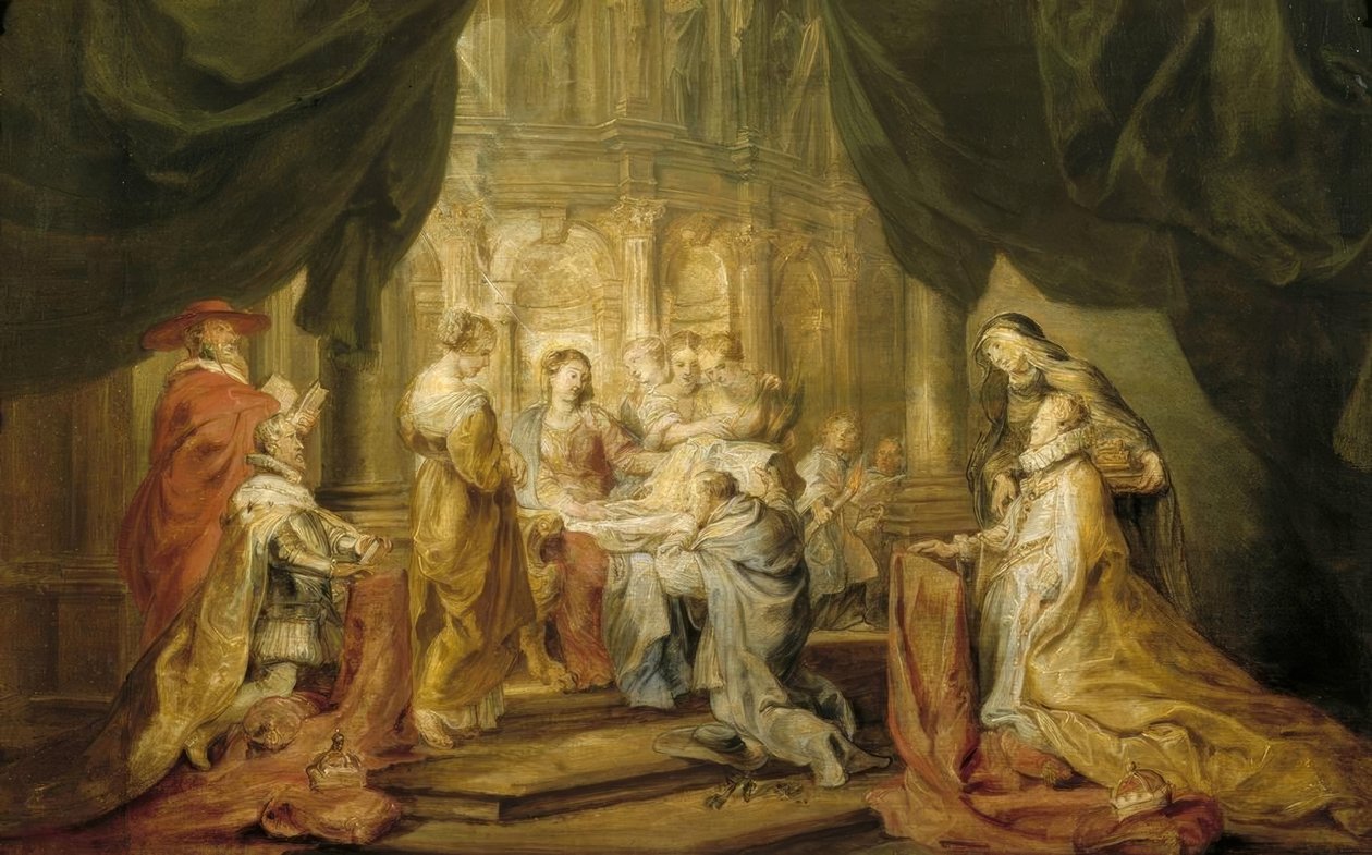 St. Ildefonso Receiving the Chasuble by Peter Paul Rubens