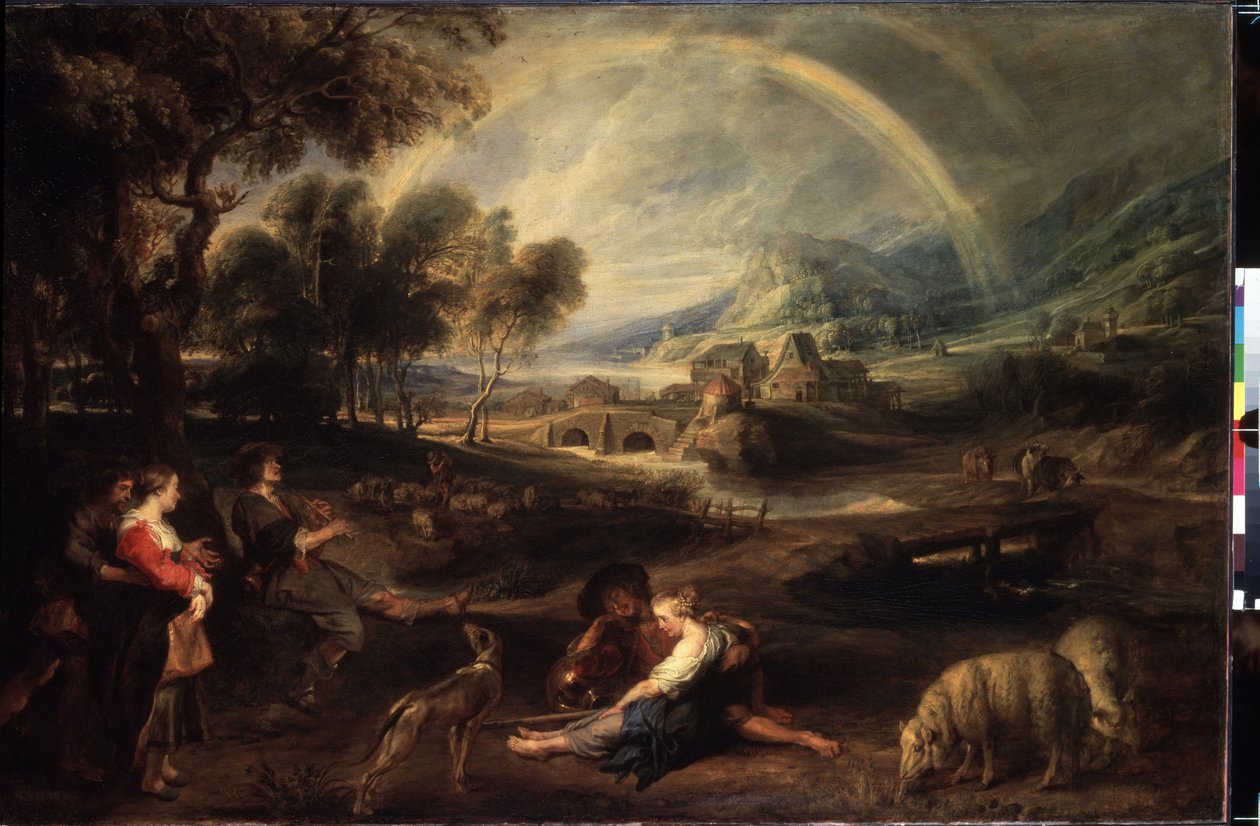 Landscape with a Rainbow (early 1630s) by Peter Paul Rubens
