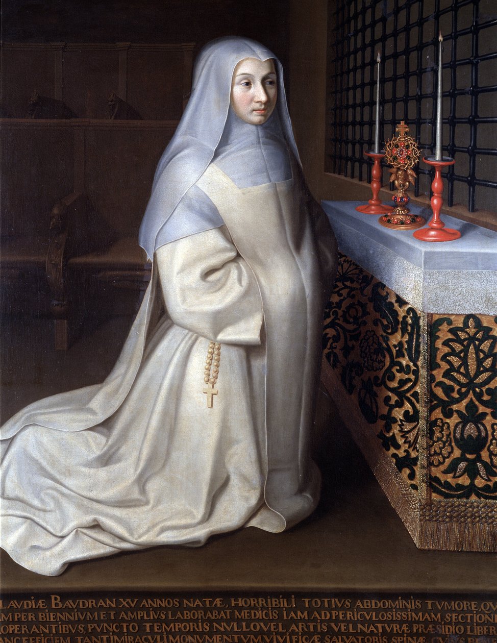 Portrait of Claudia (Claude) Baudran, inmate of the convent of Port ...