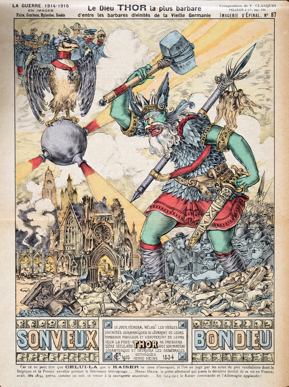 The God Thor, the most barbaric of the barbarian deities of Old Germany ...