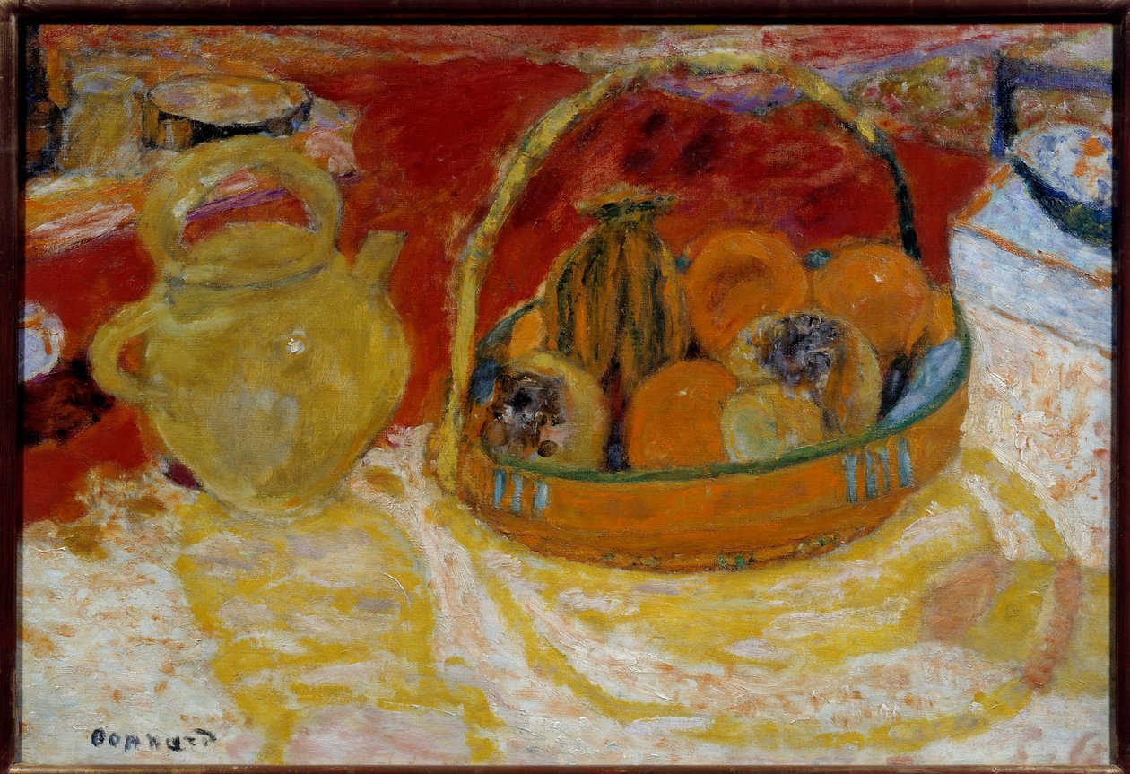 Yellow and Red Still Life by Pierre Bonnard