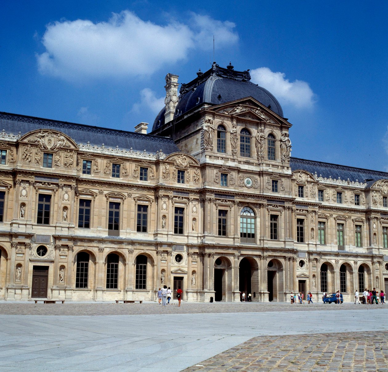 Architecture: view of the square courtyard at the Louvre