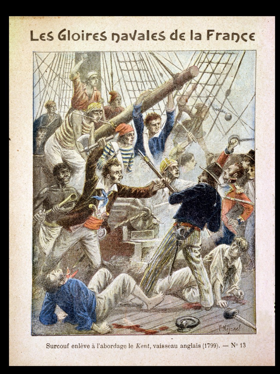 Robert Surcouf Successfully Boarding the 'Kent', a Boat Belonging to ...