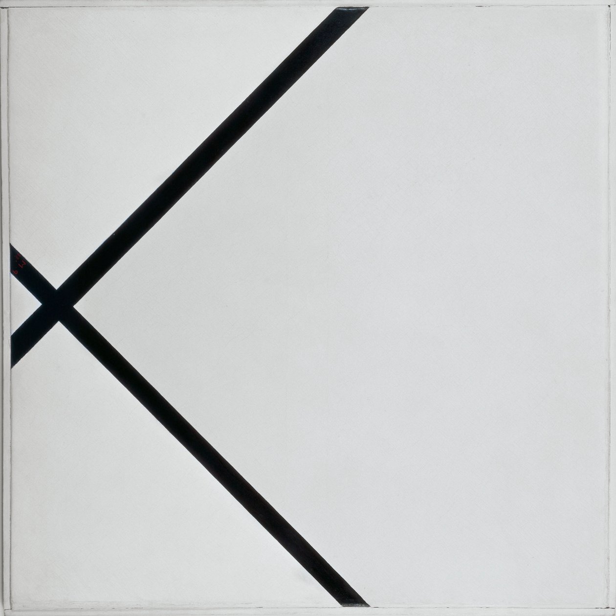 Lozenge Composition with Two Lines by Piet Mondrian