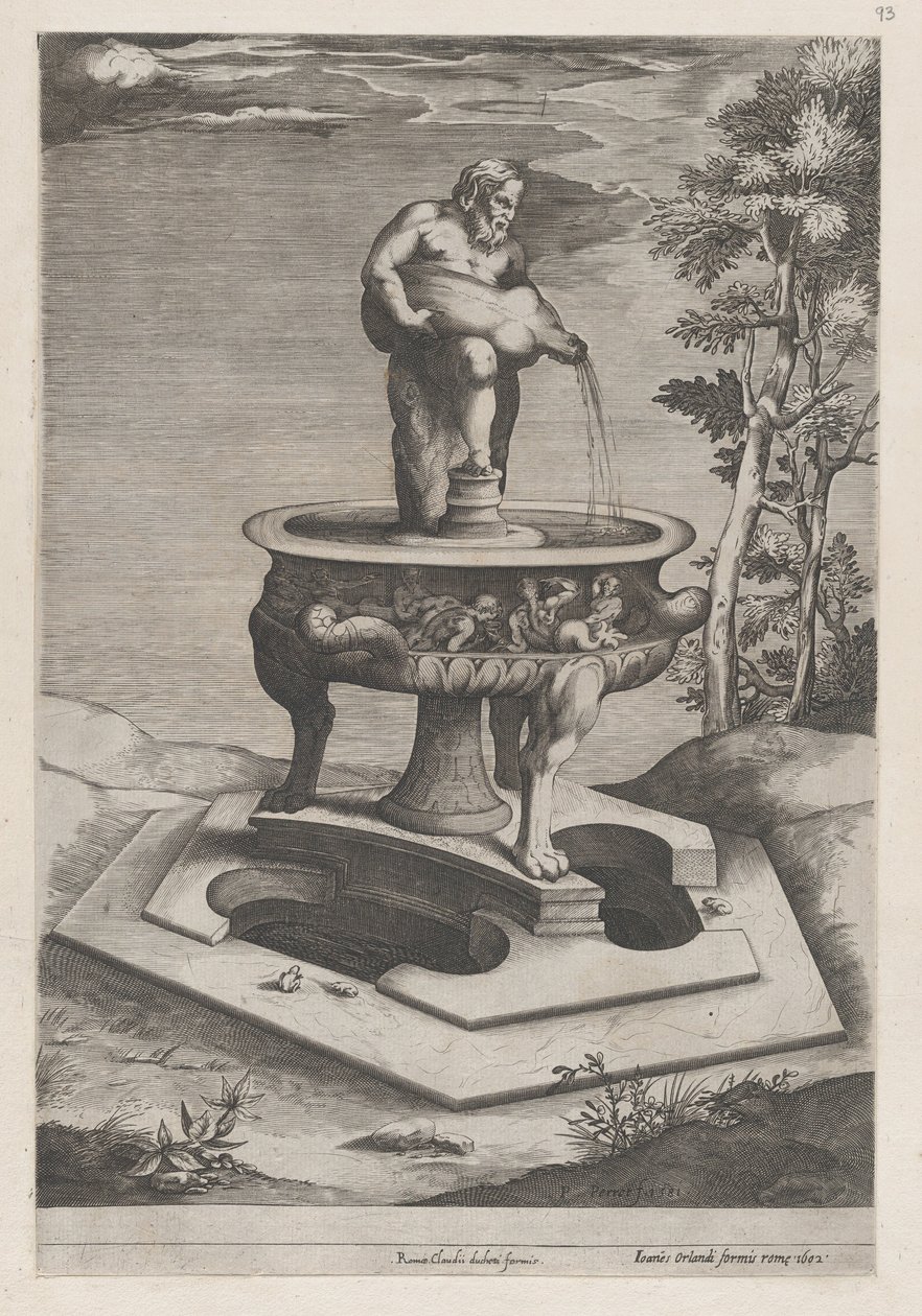 Speculum Romanae Magnificentiae: A Fountain and Basin