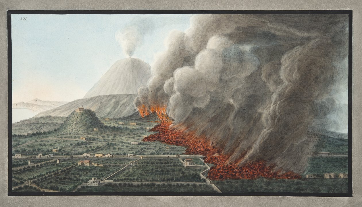 View of an eruption of Mt. Vesuvius which began on 23rd December 1760 ...
