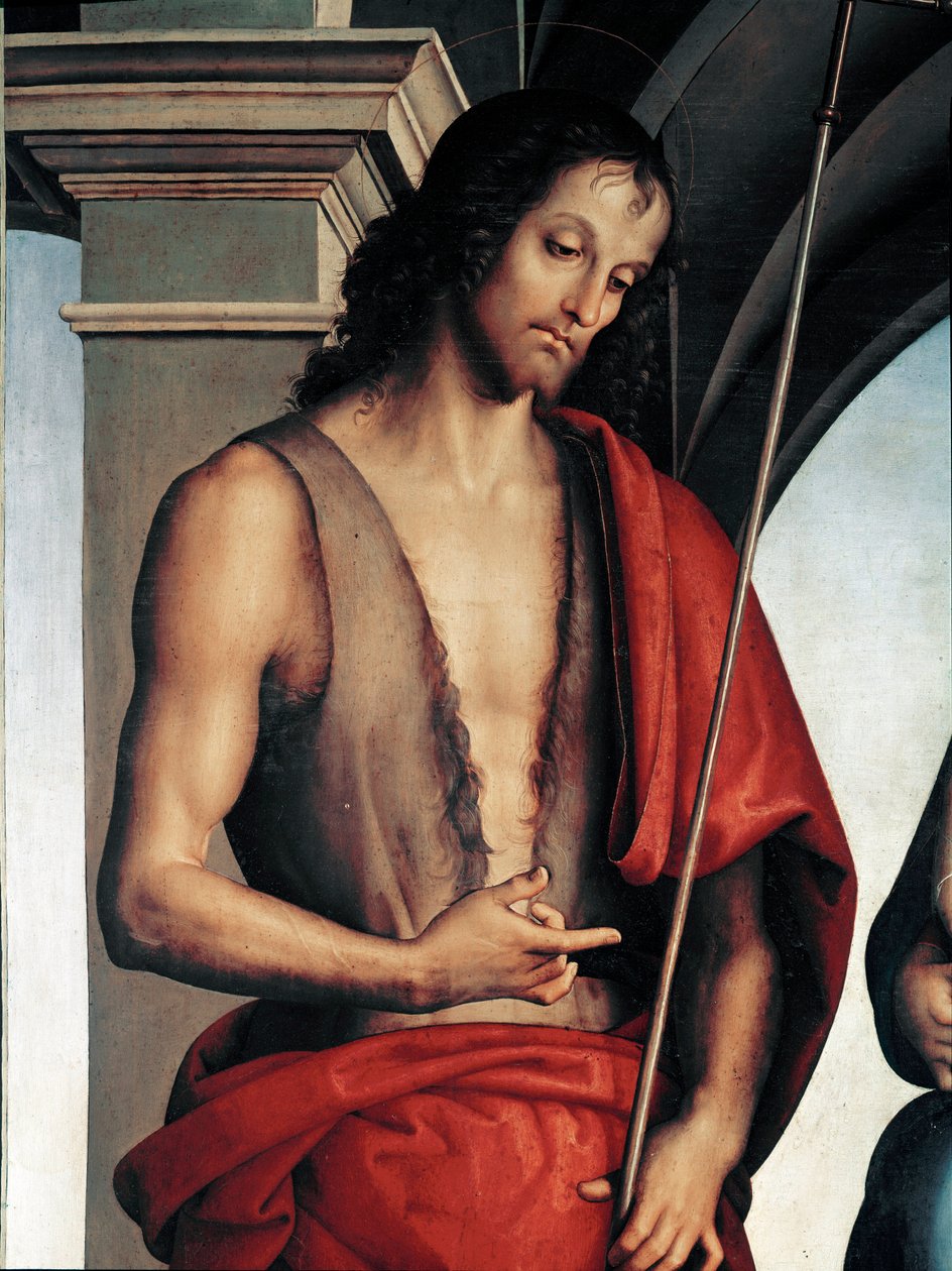 St John Baptist (detail) by Pietro Perugino