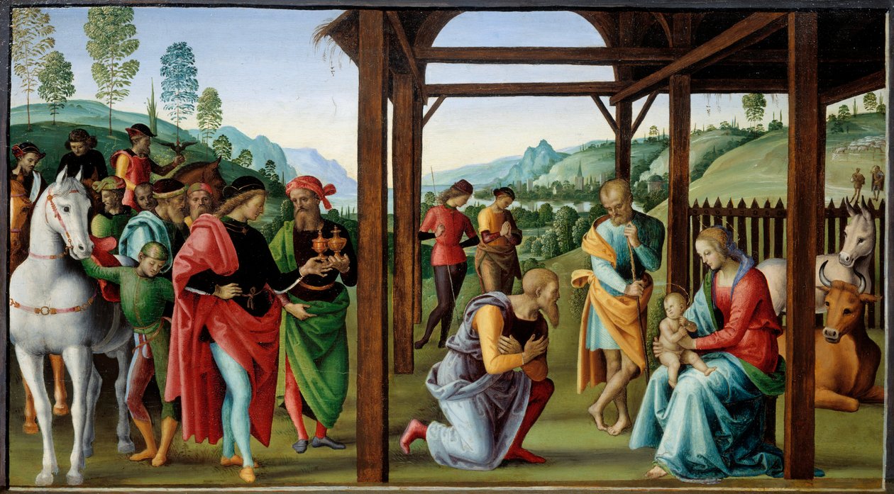 The Adoration of the Magi by Pietro Perugino: Fine art print