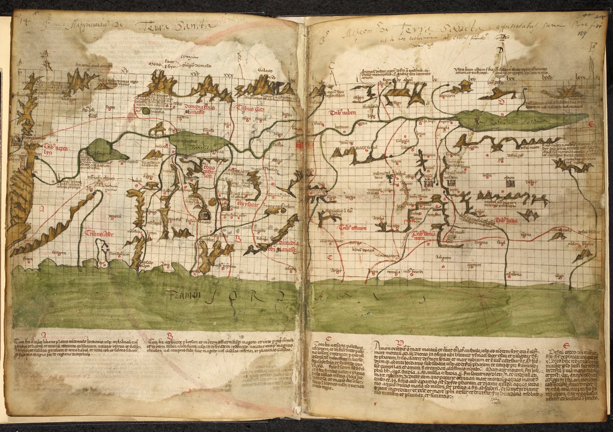 Map of the Holy Land by Pietro Vesconte: Buy fine art prints